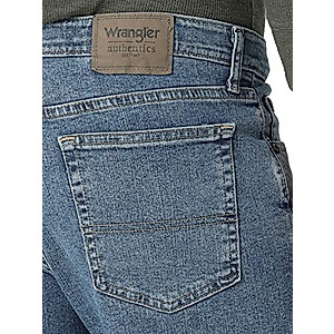 Wrangler Authentics Men's Regular Fit Comfort Flex Waist Jean, Light Stonewash, 38W x 29L
