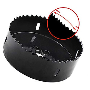 PHITUODA 4-1/4" / 108mm Hole Saw with Hex Shank Drill Bit Adapter, 38mm Cutting Depth HSS Bi-Metal Hole Cutter Corn Hole Saw for Recessed Light, Smoothly Cutting in Wood Plastic Drywall and Thin Metal