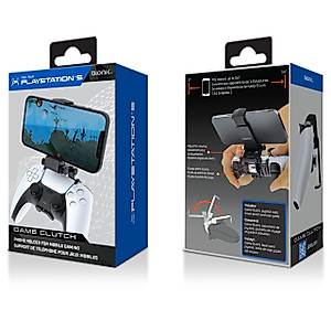 Bionik Game Clutch for PS5 Controllers: Mobile Gaming Phone Clip, Adjustable Clamp, Up to 3.6 Inches Wide