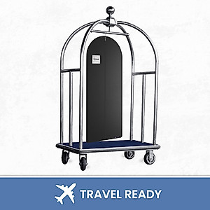 Black Garment Bag for Travel and Storage with Zipper for Suits Tuxedos Dresses and Coats 24 inch x 60 inch