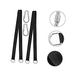 Toddmomy 1 Set Children's Swing Chair Baby Sets Kids Suit Swing for Kids Tree Swing Kit Swing Set Hanging Kit Outdoor Swing for Kids Rope for Hammock Tree Swing Hanging Kit Strap Black Tie