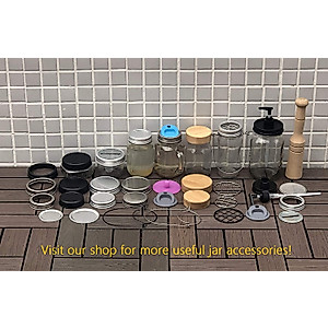 THINKCHANCES Food Safe,BPA Free Rust Resistant Stainless Steel Sprouting Screen Lids and Bands for Wide Mouth Mason Ball Canning Jars for Growing Organic Sprout Seeds at Your Home (Wide Mouth, 3 Pack)