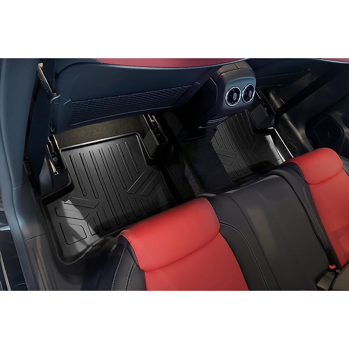 SMARTLINER SA0533/B0533 All Weather Custom Fit 2 Row Black Floor Mat Liner Set for 2021 Mercedes-Benz GLA-Class