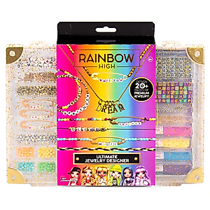 Rainbow High Ultimate Jewelry Designer, DIY Jewelry Making Kit, Design 20+ Pieces of Jewelry, Great Weekend or Sleepover Activity for Girls, Bead Kit for Kids Teens & Tweens Ages 8, 9, 10, 11
