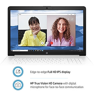 2022 HP High Performance Business Laptop - 17.3'' HD+ LCD - Intel i3-1115G4 - Intel HD Graphics - 16GB DDR4 - 512GB SSD - RJ45 LAN - Fullsize Keyboard- Windows 11 w/ 32GB USB, Silver, 17-BY4000