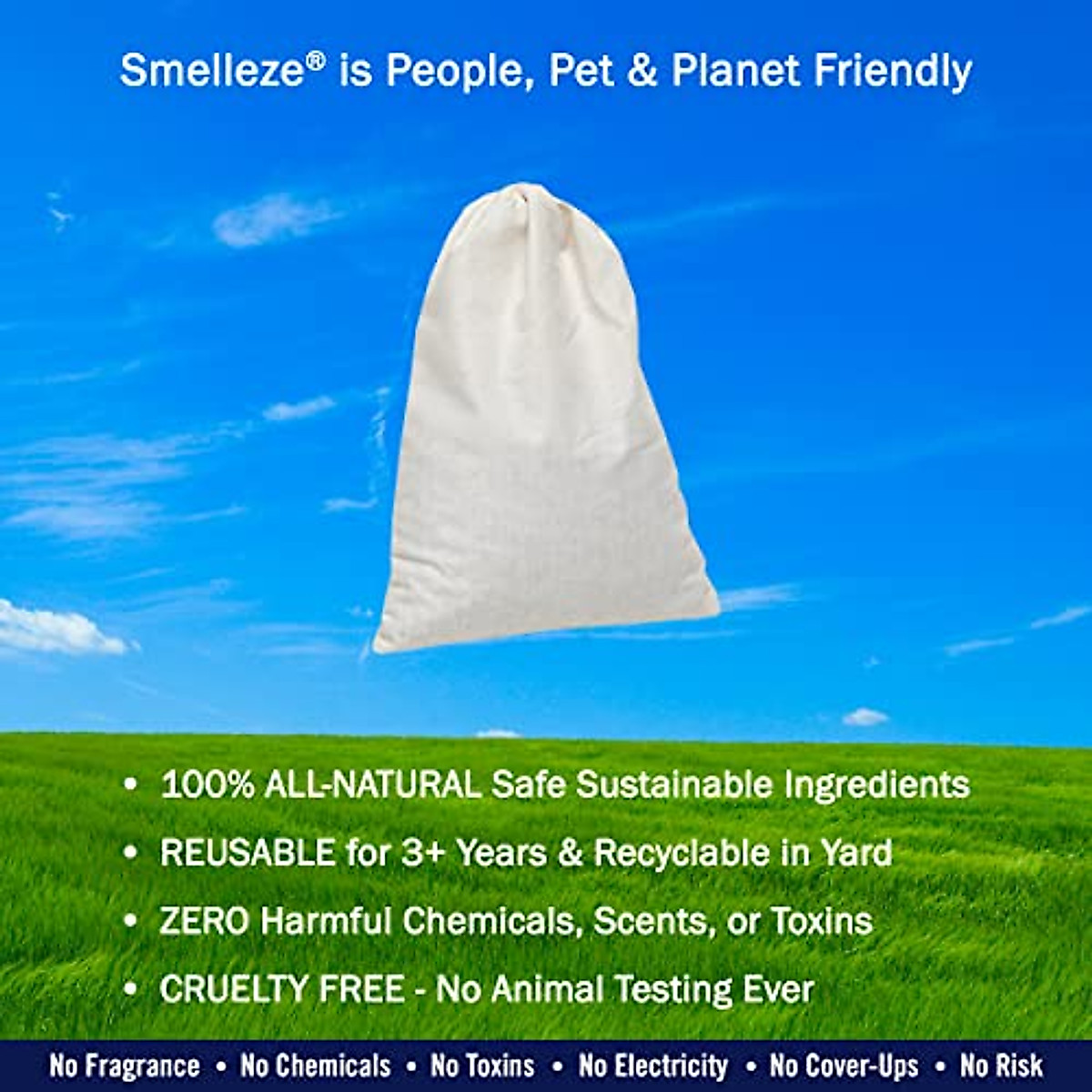 SMELLEZE Reusable Paint Odor Remover Deodorizer Pouch: Gets Fumes Out Without Scents in 150 Sq. Ft.