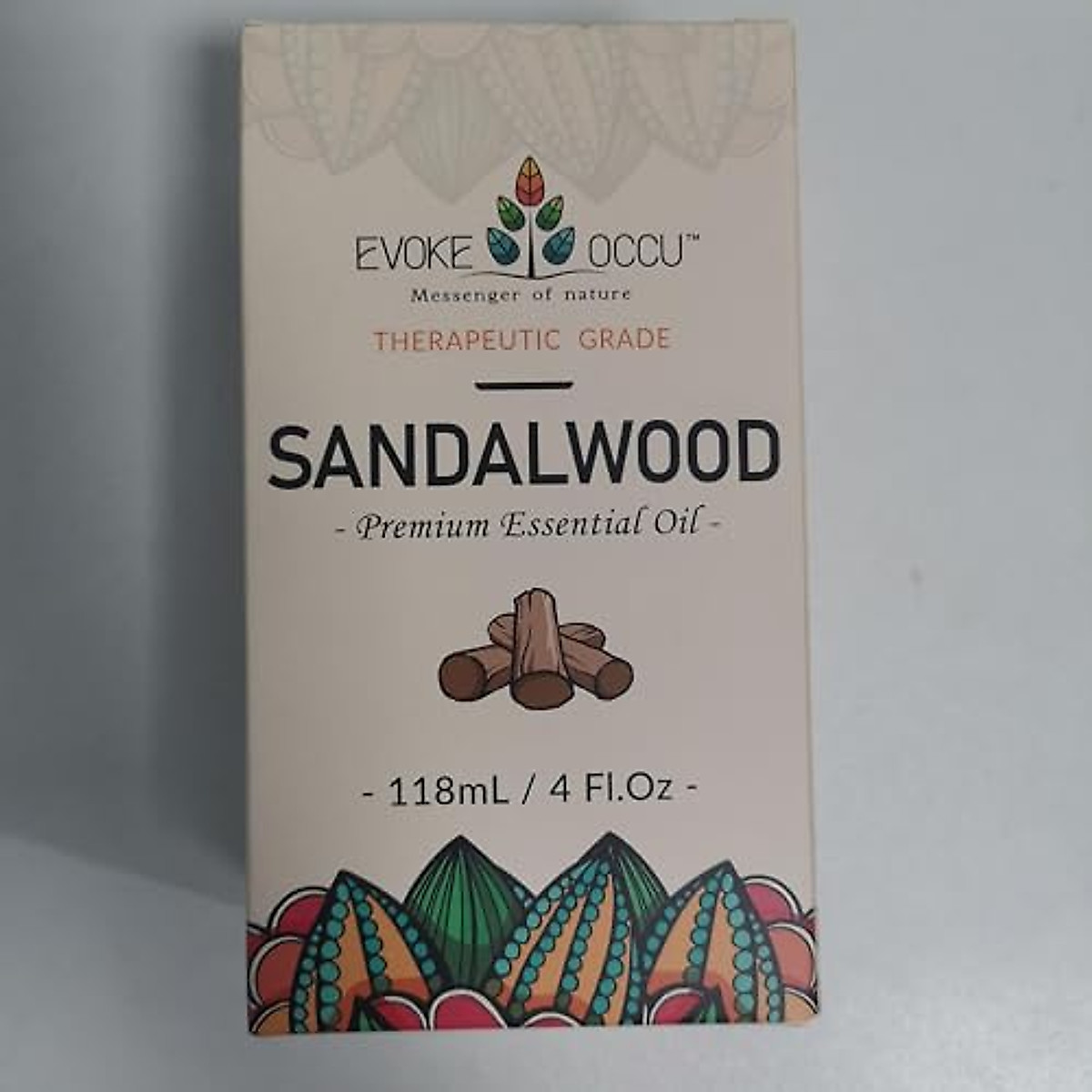 EVOKE OCCU Sandalwood Essential Oil 4 Fl Oz, Pure Sandalwood Oil for Diffuser Candle Soap Making - 118ml