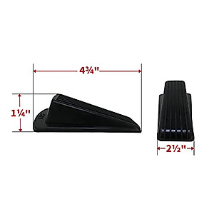 Shepherd Hardware 8934E 8934 Heavy Duty Rubber, Black, 2 Pack Door Wedge, 2-Pack