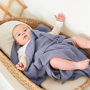 Mom Beebi Muslin Swaddle Blankets, 100% Muslin Cotton Swaddle Blanket for Unisex, 4 Pack Skin-Friendly and Breathable Baby Blankets, 47 x 47 inches - Autumnal Warmth