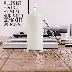 Super Z Outlet 3" x 9" Unscented White Pillar Candle for Weddings, Home Decoration, Spa, Relaxation, Smokeless Cotton Wick. (1 Candle)