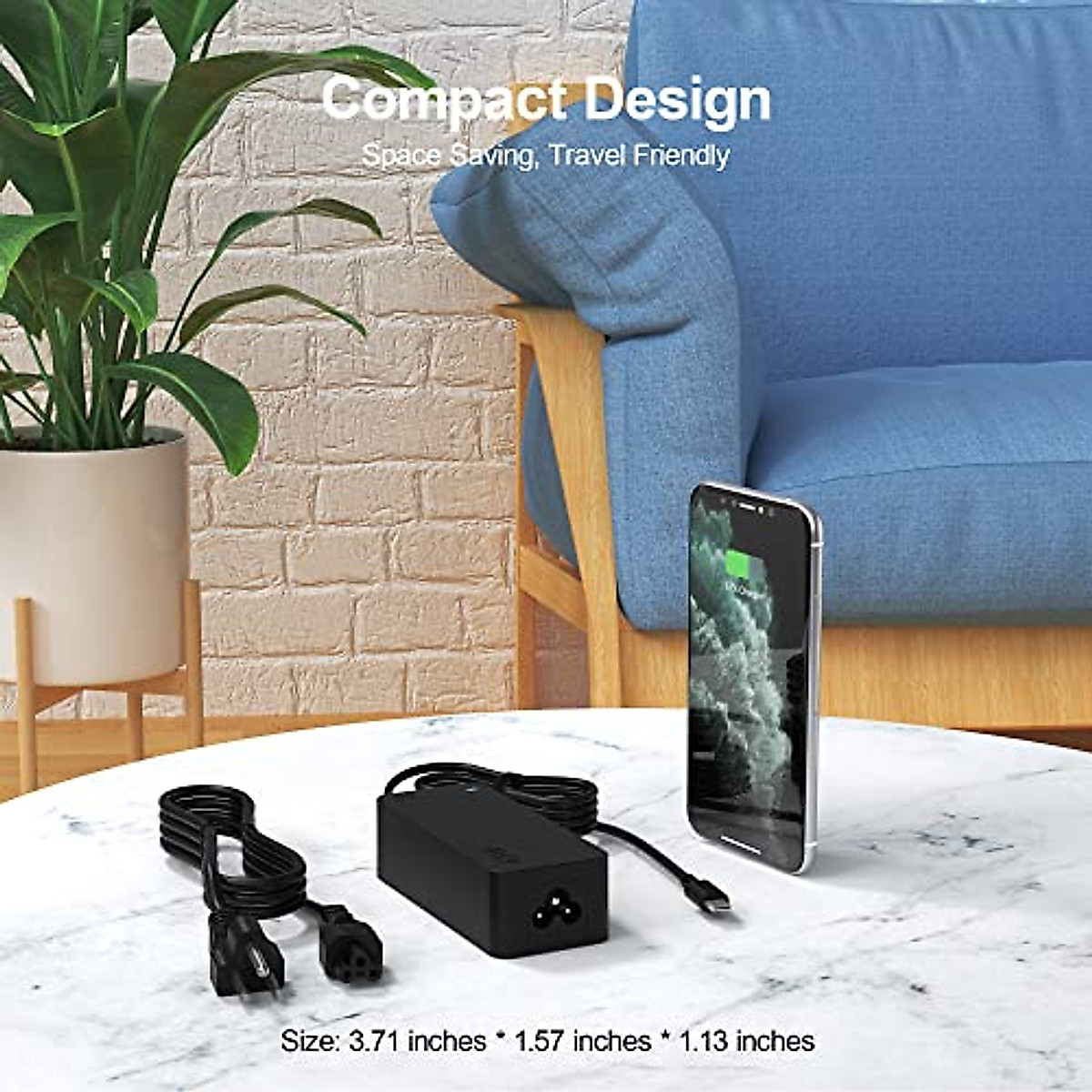 65W Charger Fit for Lenovo Thinkpad T14 T14S T15 Gen 1 2 3 4 L13 Yoga L14 L15 P14s P15s E14 E15 X12 X13 USB C Laptop - (Safety Certified by UL)