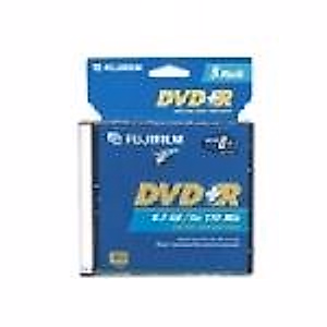 Fujifilm Media 25302987 DVD plus R 4.7 GB 120 Minutes 16X Storage Media - 5 Pack