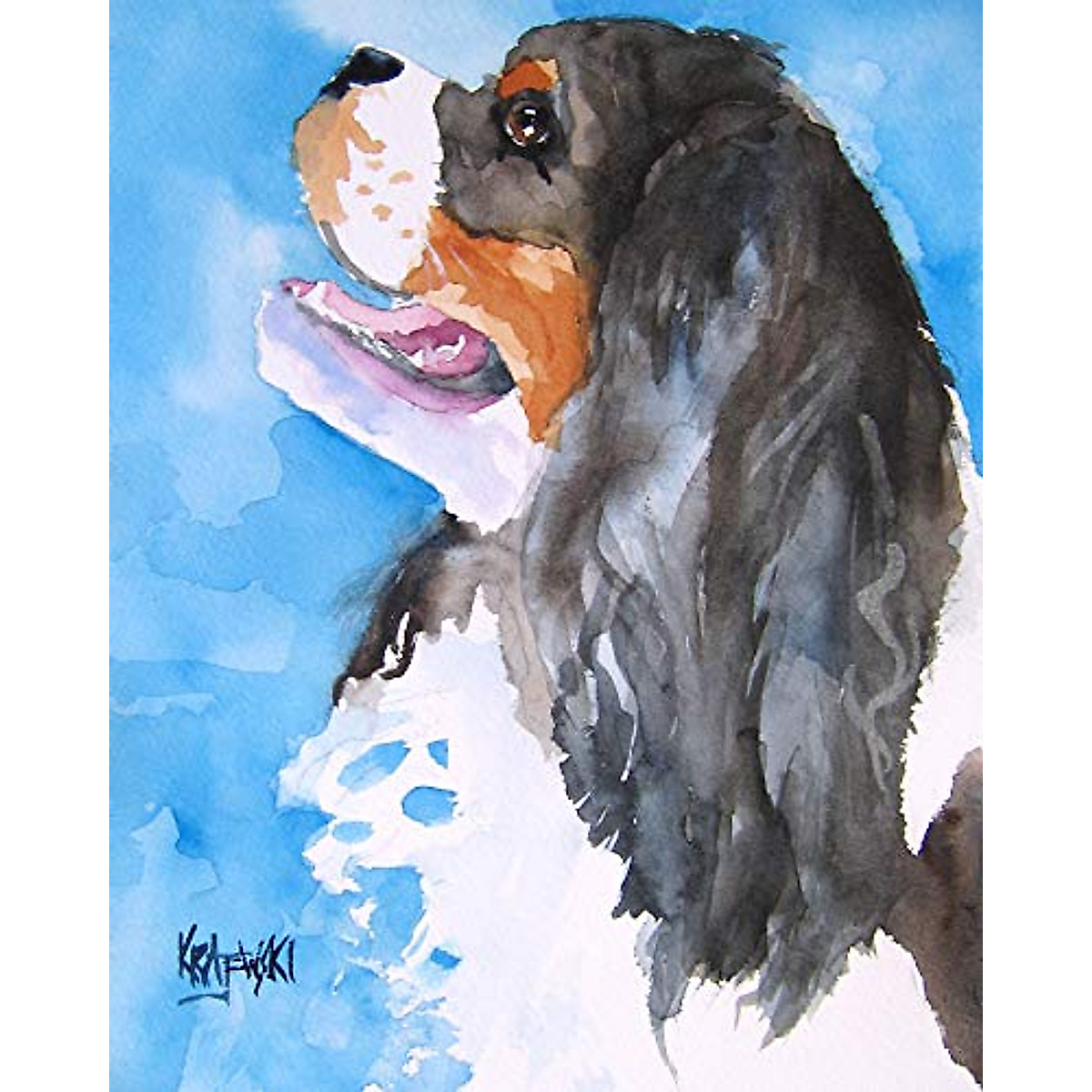 Cavalier King Charles Spaniel Art Print | Cav KC Gifts | From Original Painting by Ron Krajewski | Hand Signed Artwork in 8x10” and 11x14” Sizes