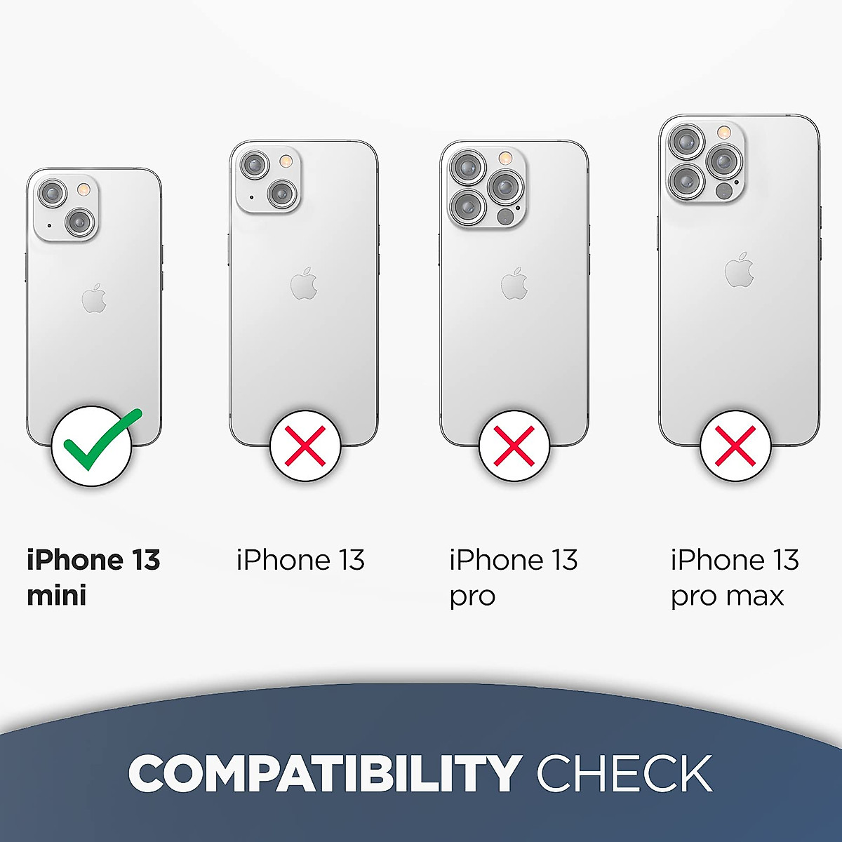 Encased Protective Clear Case with Clip - Designed for iPhone 13 Mini (2021) Transparent Phone Case with Belt Holster