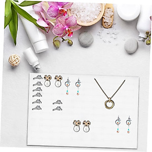 BUGUUYO 10pcs Jewelry Box Pad Sponge Pad for Ring Earring Display Tray Ring Holder Insert Ear Stud Pad Showcase Display Trays Ring Foam Insert Velvet Earrings Pad Leather White