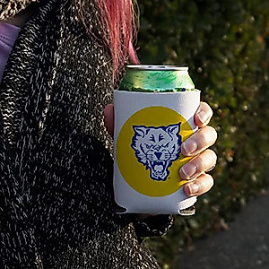 Fort Valley State University Secondary Logo Can Cooler - Drink Sleeve Hugger Collapsible Insulator - Beverage Insulated Holder