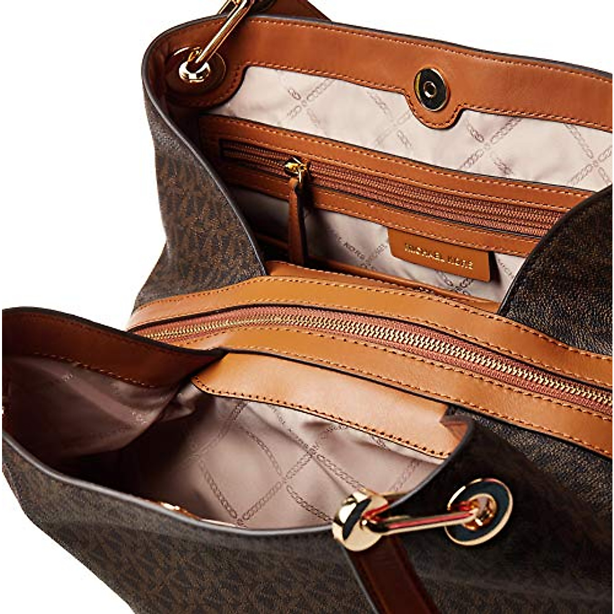 Michael Kors Womens Raven Tote, Brown (Brown), 14x25.4x34.3 cm (W x H x L)