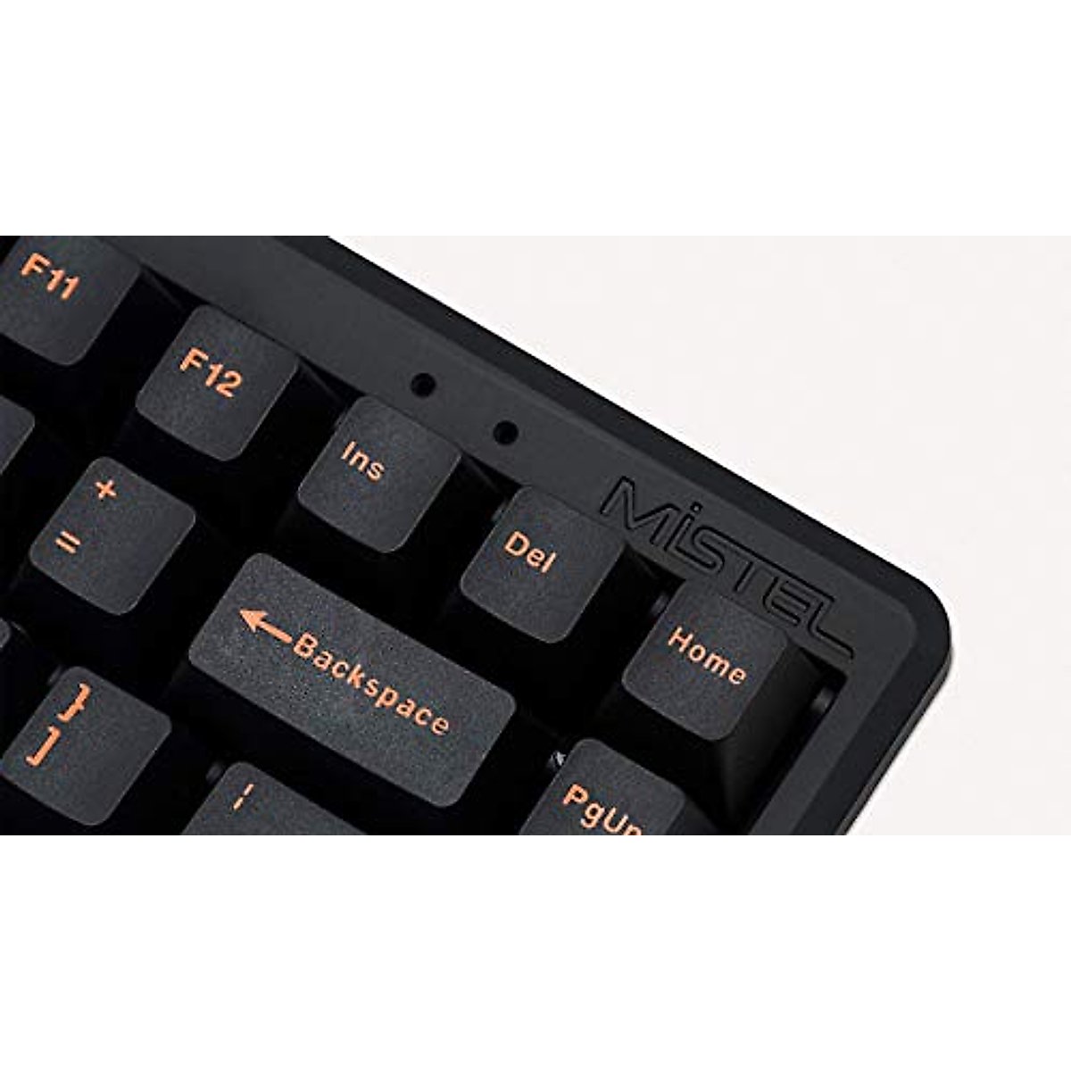 Mistel BAROCCO MD770 TKL Split Mechanical Keyboard with Cherry MX Blue Switch, Ergonomic Keyboard with Orange Letter PBT Double Shot Keycaps for Windows and Mac, Programmable Macro Support, ANSI/US