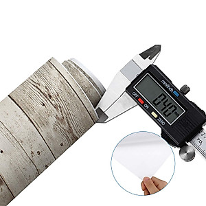 Oxdigi Cream Brown Wood Contact Paper 17.7"x196" Self-Adhesive Film for Kitchen Countertop Cabinet Shelf Peel & Stick Wallpaper Waterproof Removable/Extra Thick: 0.4mm Christmas Decoration