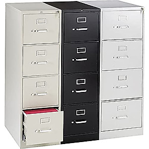 HON 314PL 310 Series Four-Drawer, Full-Suspension File, Letter, 26-1/2d, Putty