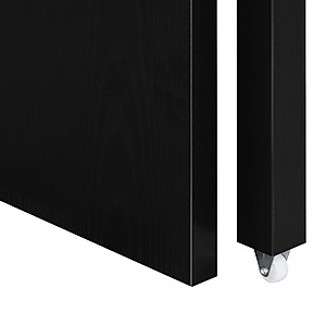 Convenience Concepts Newport JB Console/Sliding Desk with Drawer and Riser, Black