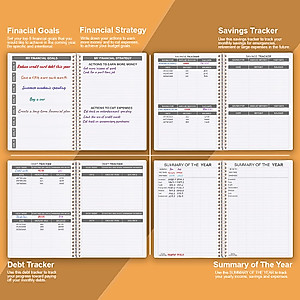 Budget Planner - Monthly Finance Organizer with Expense Tracker Notebook to Manage Your Money Effectively, Undated Finance Planner/Account Book, Start Anytime, 1 Year Use, A5, Yellow Flower