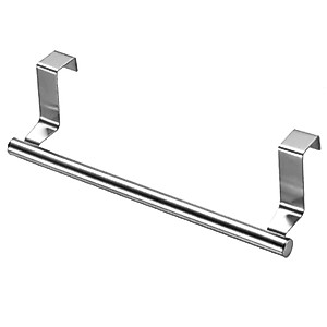 Kitchen Cabinet Towel Rack Cabinet Towel Rack Kitchen Bathroom Wall Mounted Under Over Stainless Steel Single Bar (S)