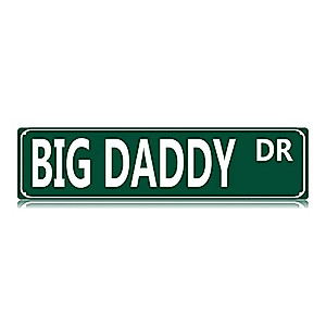 Qianyin Big Daddy Dr Metal Street Tin Sign Novelty Dad Dads Room Funny Vintage Slim Tin Signs 16 x 4 Inch Wall Art Decor Iron Poster for Home Farmhouse Bar Cafe Garage Indoor Outdoor Gift