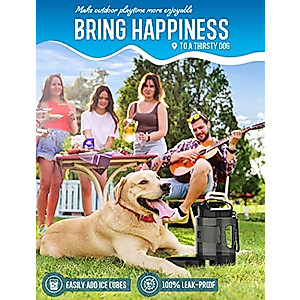 Dog Water Bowl Dispenser,Travel Dog Bowls for Camping Hiking Dog Park, 77OZ Dog Water Dispenser with Pull-Out Travel Water Bowls for Dogs,Dog Travel Water Bowl Dispenser Pet Dog Water Bottle,BPA Free