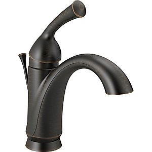 Delta Faucet Haywood Bronze Bathroom Faucet, Single Hole Bathroom Faucet, Single Handle, Diamond Seal Technology, Drain Assembly, Venetian Bronze 15999-RB-DST