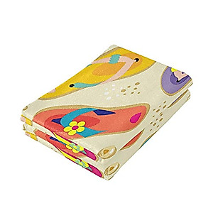 Hand Towel 2pack Summer Flip Flop Beach 28x14.5 inch Ultra Soft Highly Absorbent Bath Towel Kitchen Dish Gift Guest Towel Home Bathroom Decor