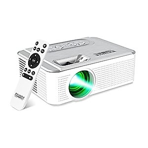 Mini Projector, Portable Movie Projector 8000 Lumens for Home Theater Outdoor Video Projectir 1080P Supported Compatible HDMI,VGA,USB,TF Card,Laptop TV Stick, Xbox Built-in Speaker