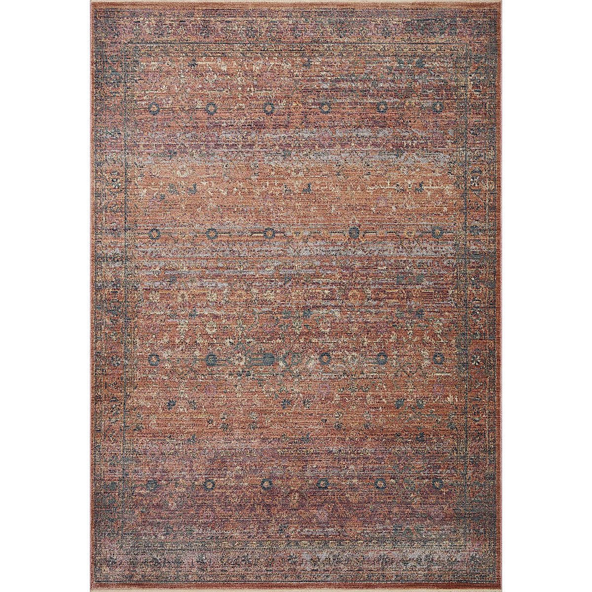 Loloi Jean Stoffer Bradbury Collection, Sunset & Multi, 2'-6" x 12'-0" Runner Rug – Modern & Traditional Area Rugs for Living Room Bedroom Entryway & Hallway No Shed High Traffic Area Decor Rug