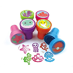 TINYMILLS 24 Pcs Shark Family Stampers for Kids