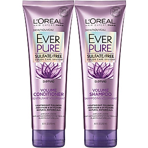 L'Oreal Paris EverPure Sulfate-Free Color Care System Volume Shampoo & Conditioner with lotus, 8.5 Ounce Each (lotus)