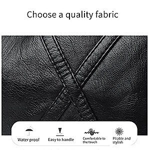 SENYUNI Ladies Handbags Soft PU Leather Crossbody Bags for Women Multi Pocket Waterproof Hobo Shoulder Bags Travel Tote Bag Messenger Purse (Black)