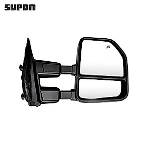 SUPDM Pair Set Towing Mirrors Compatible with 1999-2016 Ford F250 F350 F450 F550 Super Duty Truck Side Tow Mirrors with Turn Signal and Auxiliary Lamp