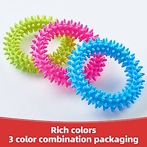 Hurray 3 Pack Puppy Teething Chew Toys for Relieve Itching and Clean Teeth - Dog Toys for Small Dogs, Puppies Dog Teething Toys - Size Small, Pet Supplies Rubber Dental Chew Toy - Up to 15 lbs