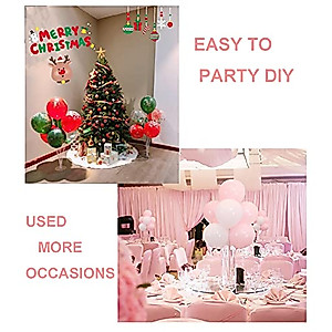 2 Sets of Balloon Stand Kits 28'' balloon arch kit with base, Reusable Clear Balloon Column Stand kit for Table, Including Glue, Tie Tool, Flower Clips, for Home Outdoors Birthday Wedding Party Decorations (2 set)