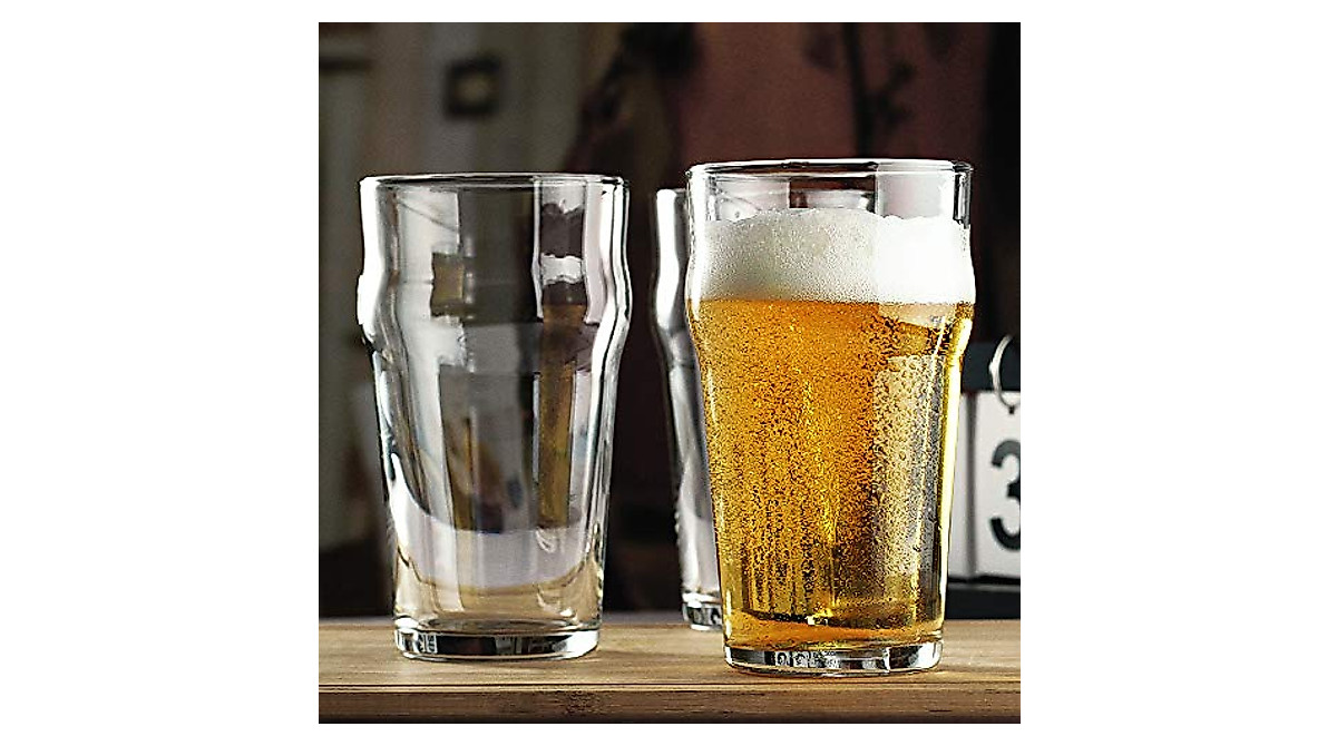 Premium 20oz Pint Glasses Set - Stylish and Stackable