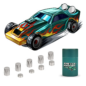 Tungsten Weights Kits 3.25oz. 3 Sizes of Incremental Cylinders for Pinewood Car.