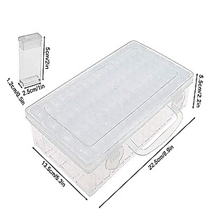 RZJZGZ 64 Grid Diamond Embroidery Box Jewelry Drill Storage Boxes Clear Plastic Diamond Painting Accessories Boxes for DIY Craft