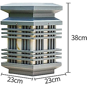 ZMY Nordic Simple Creative Pillar Lamp Wrought Iron Home Garden Column Lamp LED Waterproof Lawn Pole Lantern Park Patio Courtyard Villa Decor Pathway Illumination E27 Edison