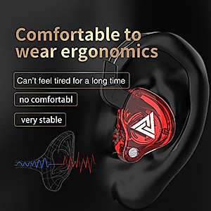 AMZTAN 3.5mm Wired Headphones in-Ear Sports Headset Music Earphones in-line Control with Mic Noise Cancelling Headsets for Gym Running Workout (Green)