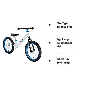 Bixe Balance Bike: for Big Kids Aged 4, 5, 6, 7, 8 and 9 Years Old - No Pedal Sport Training Bicycle | 16inch Wheel