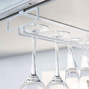 Yamazaki Home Tower Single Under Shelf Wine Glass Rack – Hanging Storage Holder