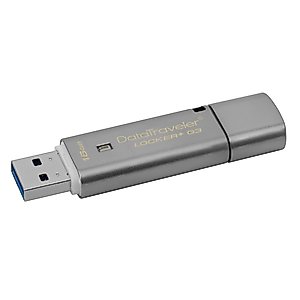 Kingston Digital 16GB Data Traveler Locker + G3, USB 3.0 with Personal Data Security and Automatic Cloud Backup (DTLPG3/16GB)
