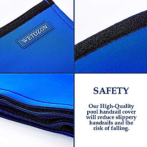 WETOZON Pool Handrail Cover | 8Feet by 1.9 inch Diameter, Royal Blue | Swimming Pool Hand Rail Cover Blue Grip for Pool Handrails Pool Rail Covers Pool Railing Cover