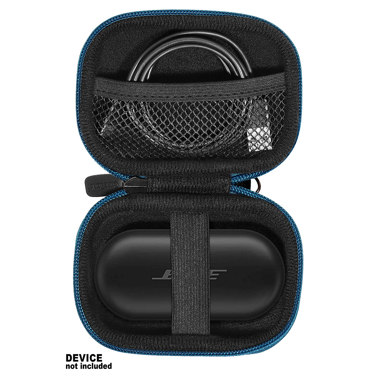 CaseSack case for Bose Sport Earbuds and QuietComfort Noise Cancelling Earbuds - True Wireless Earphones, Mesh Accessories Pocket, Compact Consolidation Carrying case