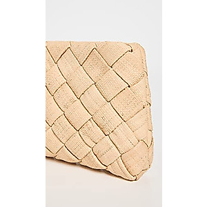 Loeffler Randall Women's Aviva Woven Puff Clutch, Natural, Tan, One Size